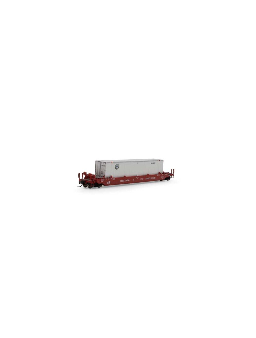 Athearn 3293 GBRX 48' husky stack BNSF container
