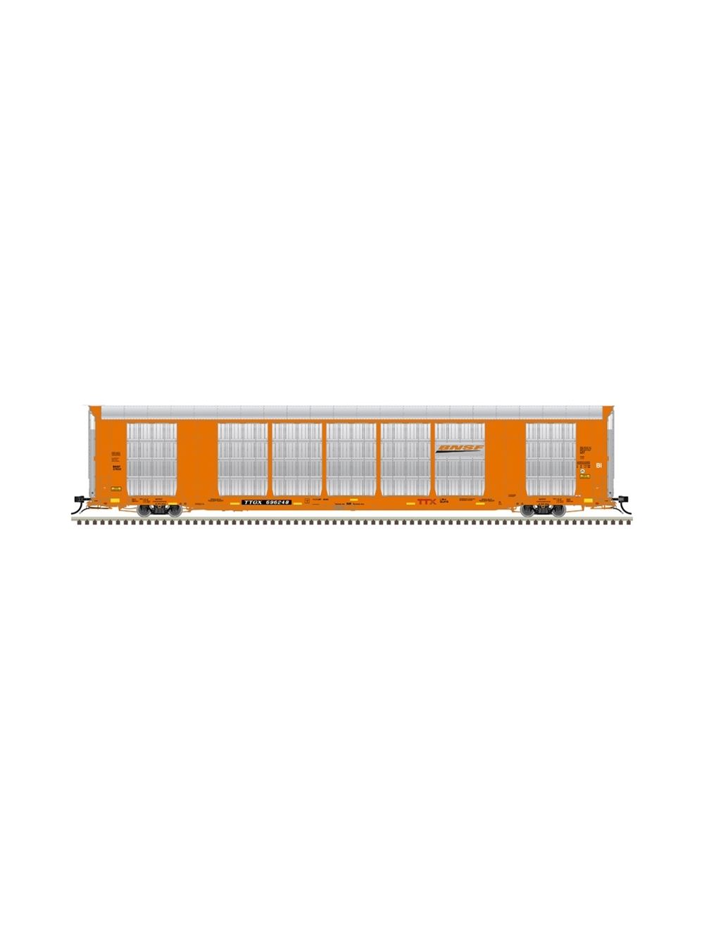 Atlas 3007420 bnsf multi-max auto rack, O scale
