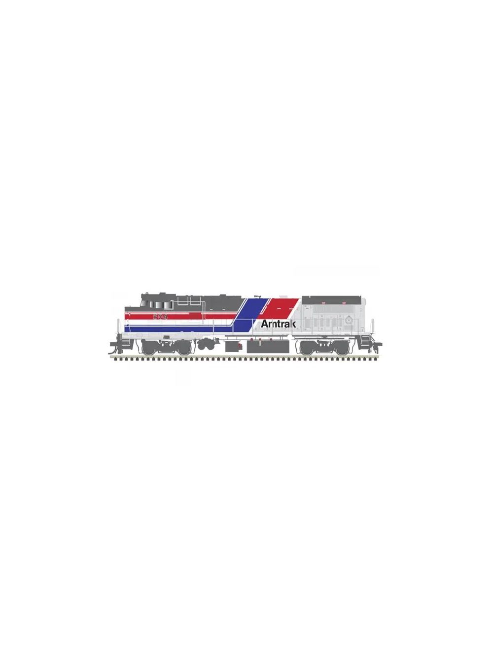 Atlas 40005179 Amtrak dash 8-32 gold 504, N scale