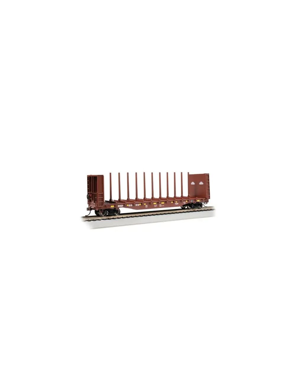 Bachmann 12905 BNSF center beam flat, HO scale