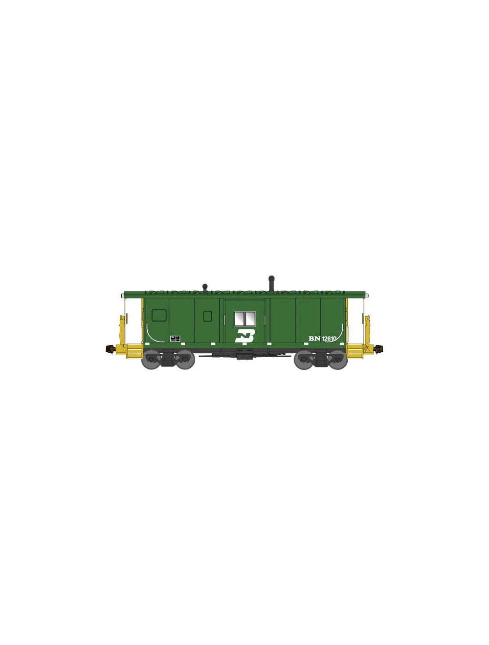 Bluford 44260 BN bay window caboose 12610, N scale