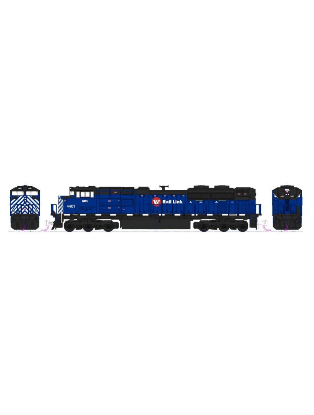Kato 1768531 mrl sd70ace #4401 dc version, N