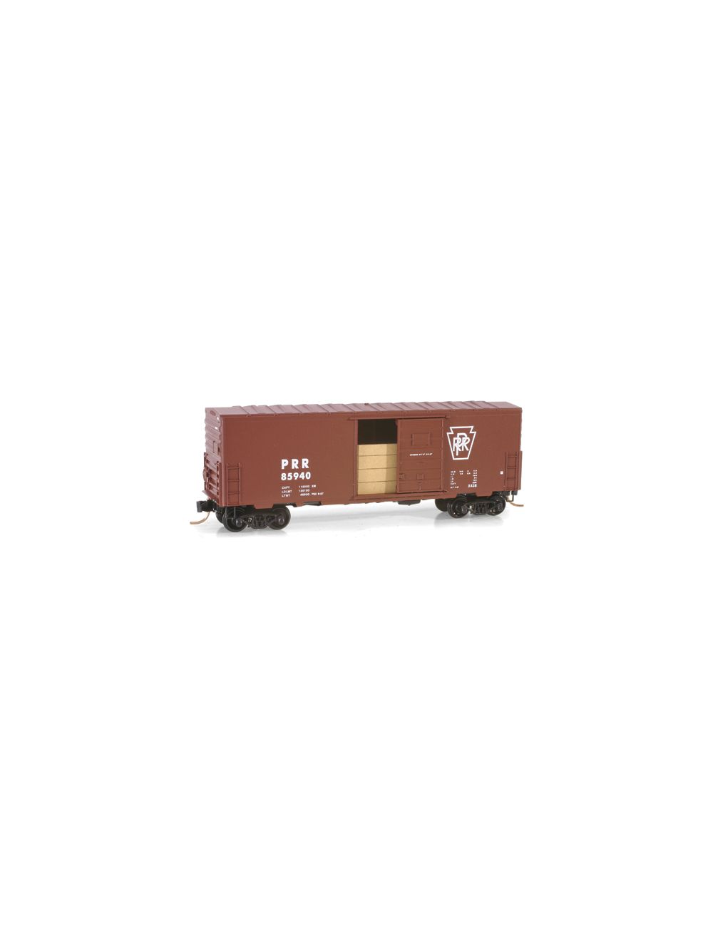 micro train 02400180 prr boxcar w/paper grain door