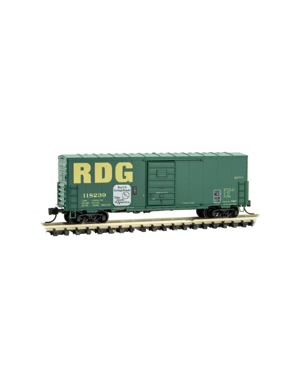micro trains 02400420 reading 40' boxcar