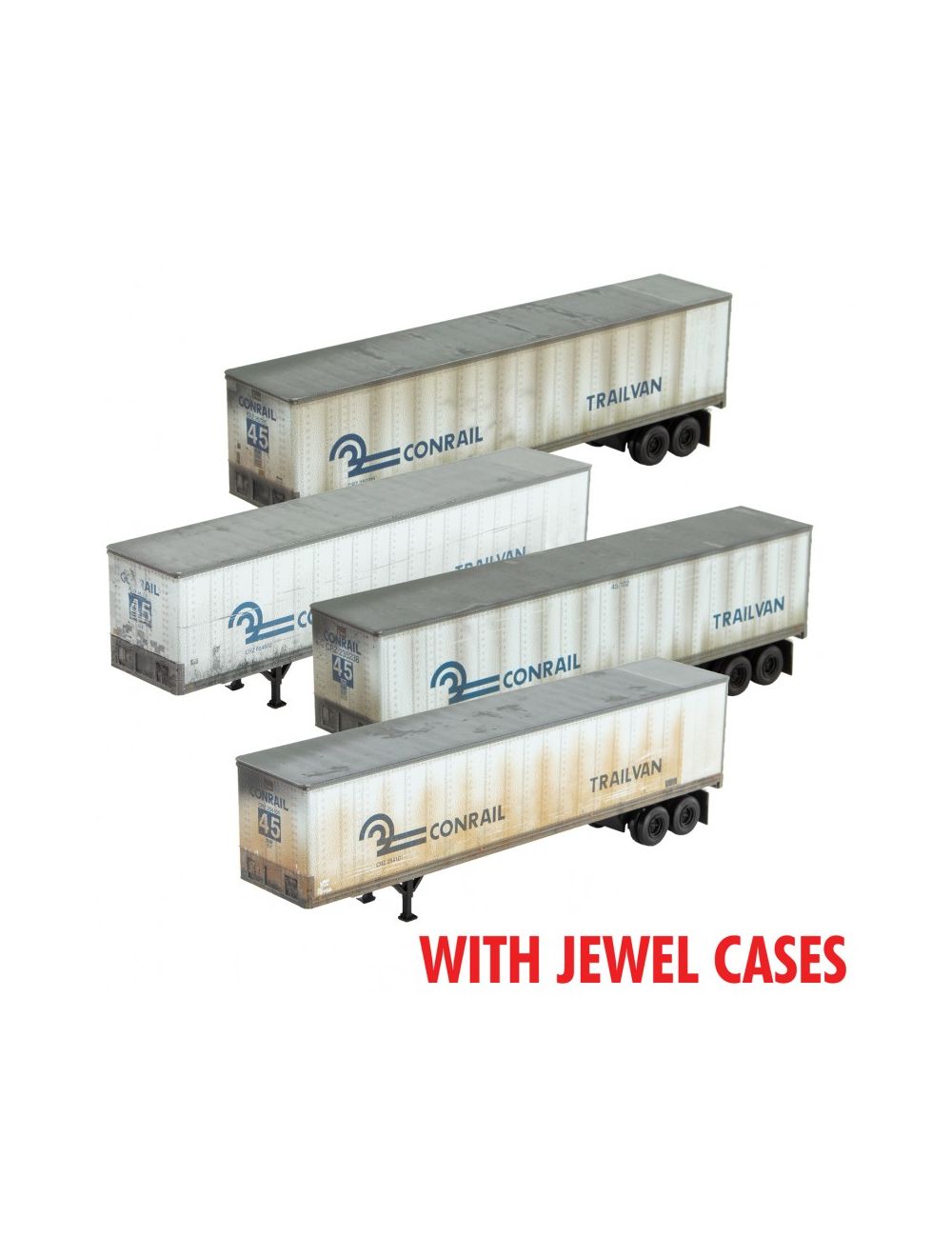 Micro Trains 98302223 conrail wthrd trlr 4pk (jewe