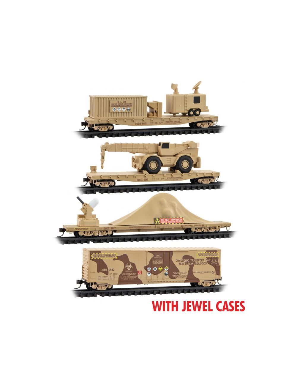 Micro Trains 98302238 Area 51 4pk jewel, N scale