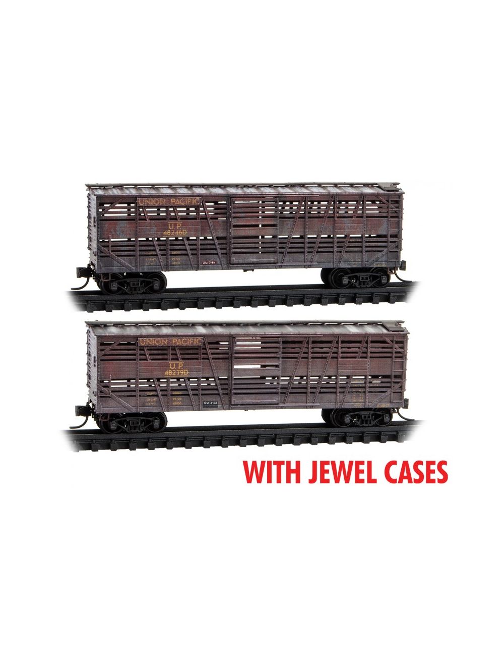 Micro Trains 98305046 up wthrd stock car 2pk brown