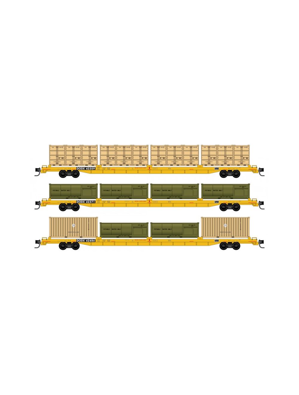 micro trains 99301910 dodc cofc flat car 3pk #2