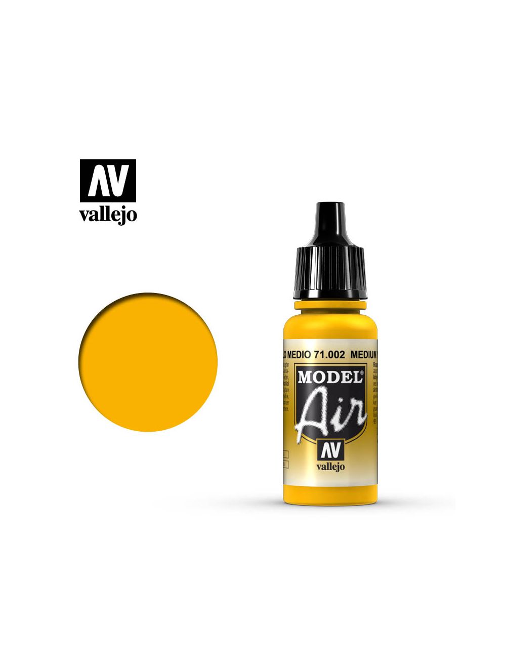 Vallejo 71002 medium yellow model air 17ml