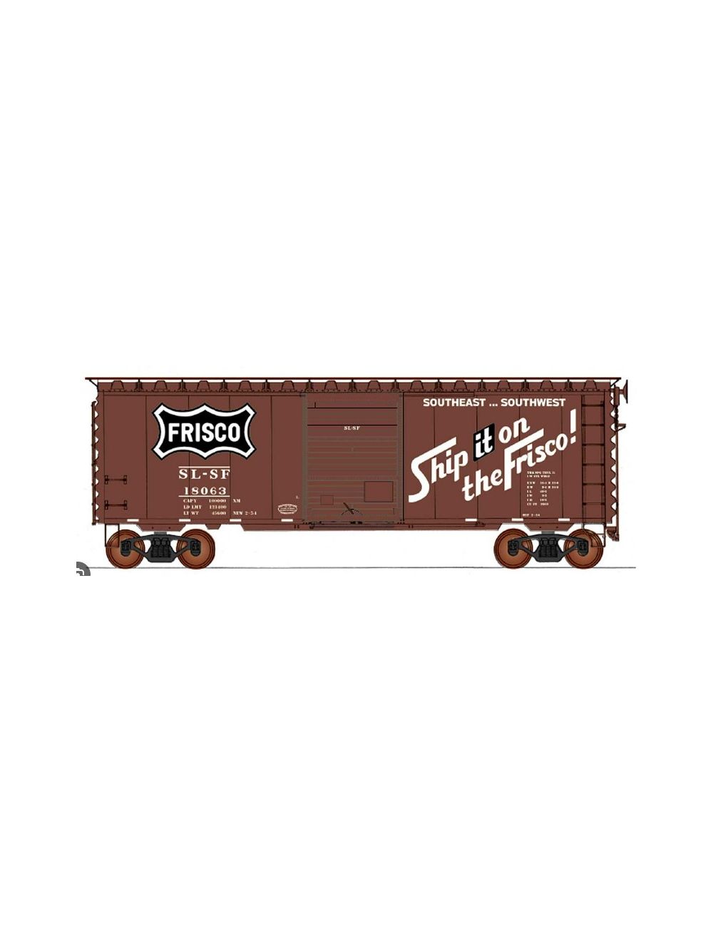 Intermountain 45465 Frisco 40' boxcar, HO scale