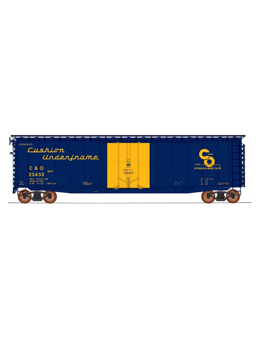 Intermountain 45957 C&O 50' boxcar, HO scale