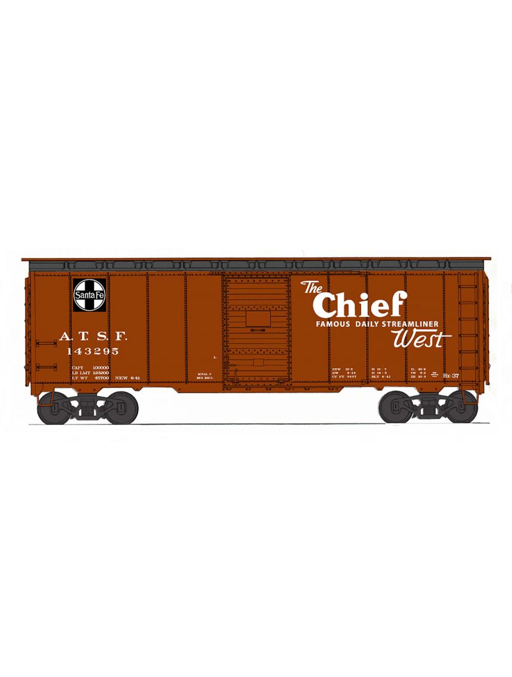 Intermountain 65835 ATSF Chief boxcar