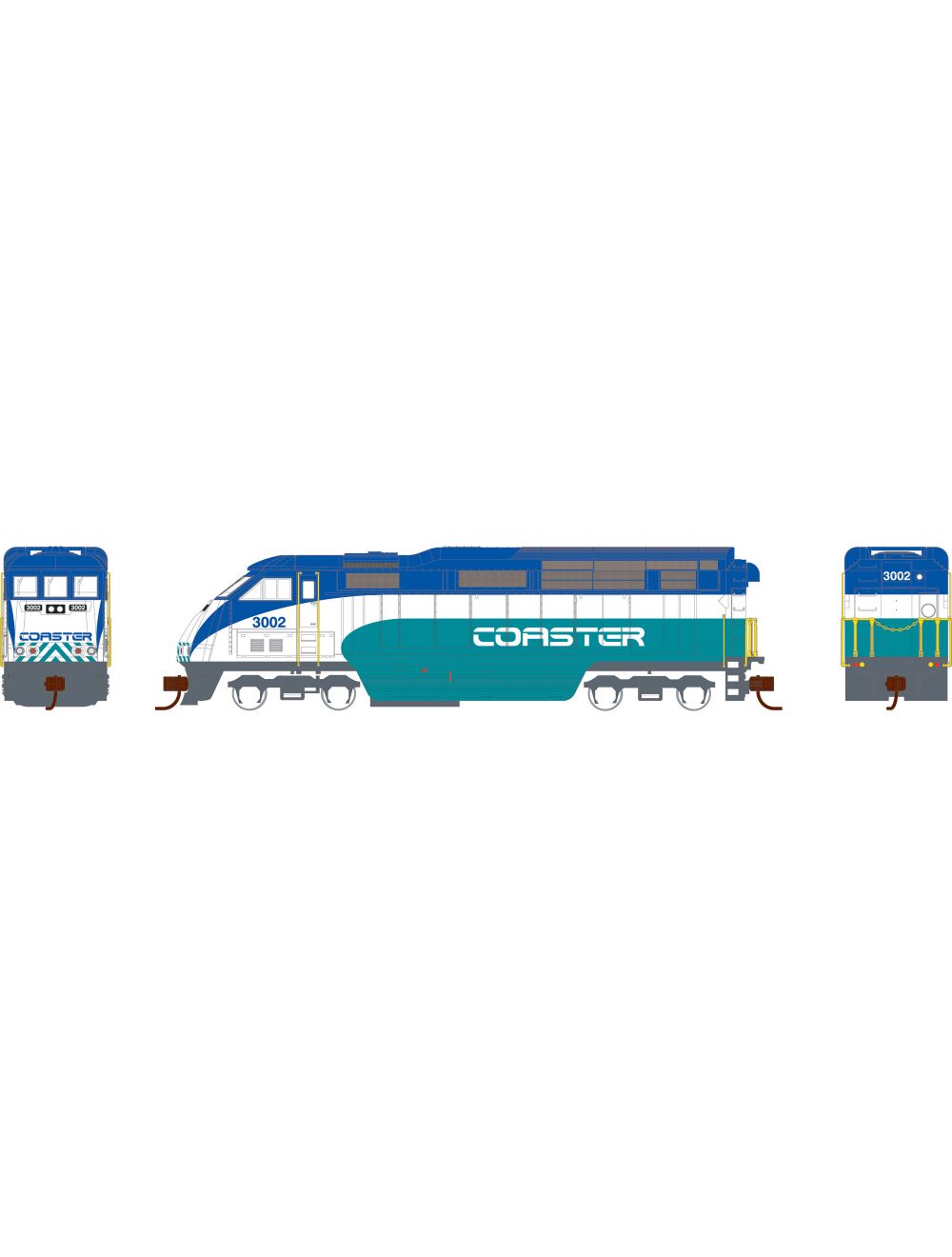 athearn 24701 coaster f59phi dcc/snd #3002