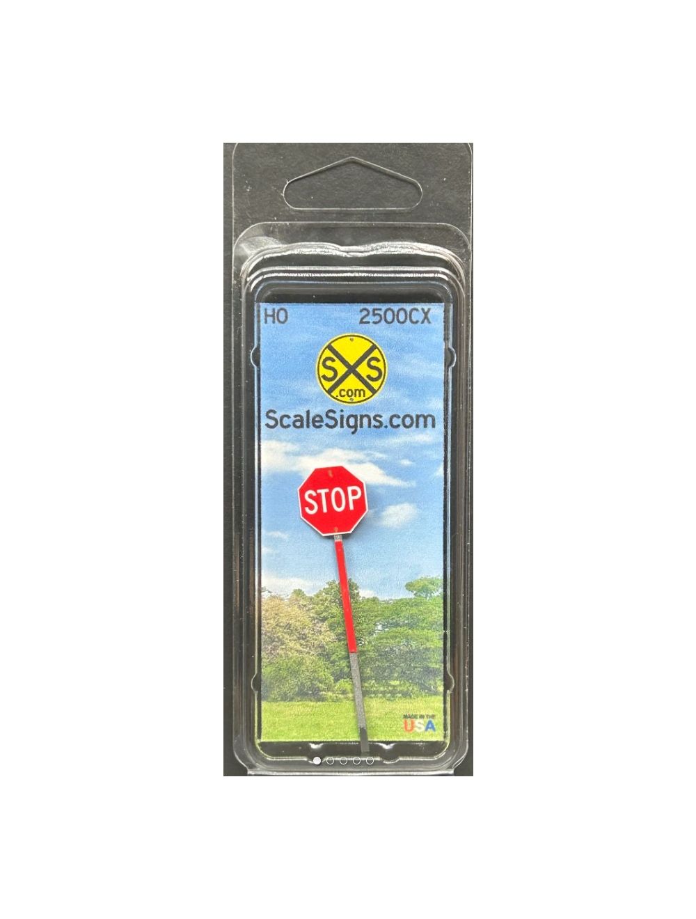 Scale Signs ho2500cx HO stop sign/refl/strip