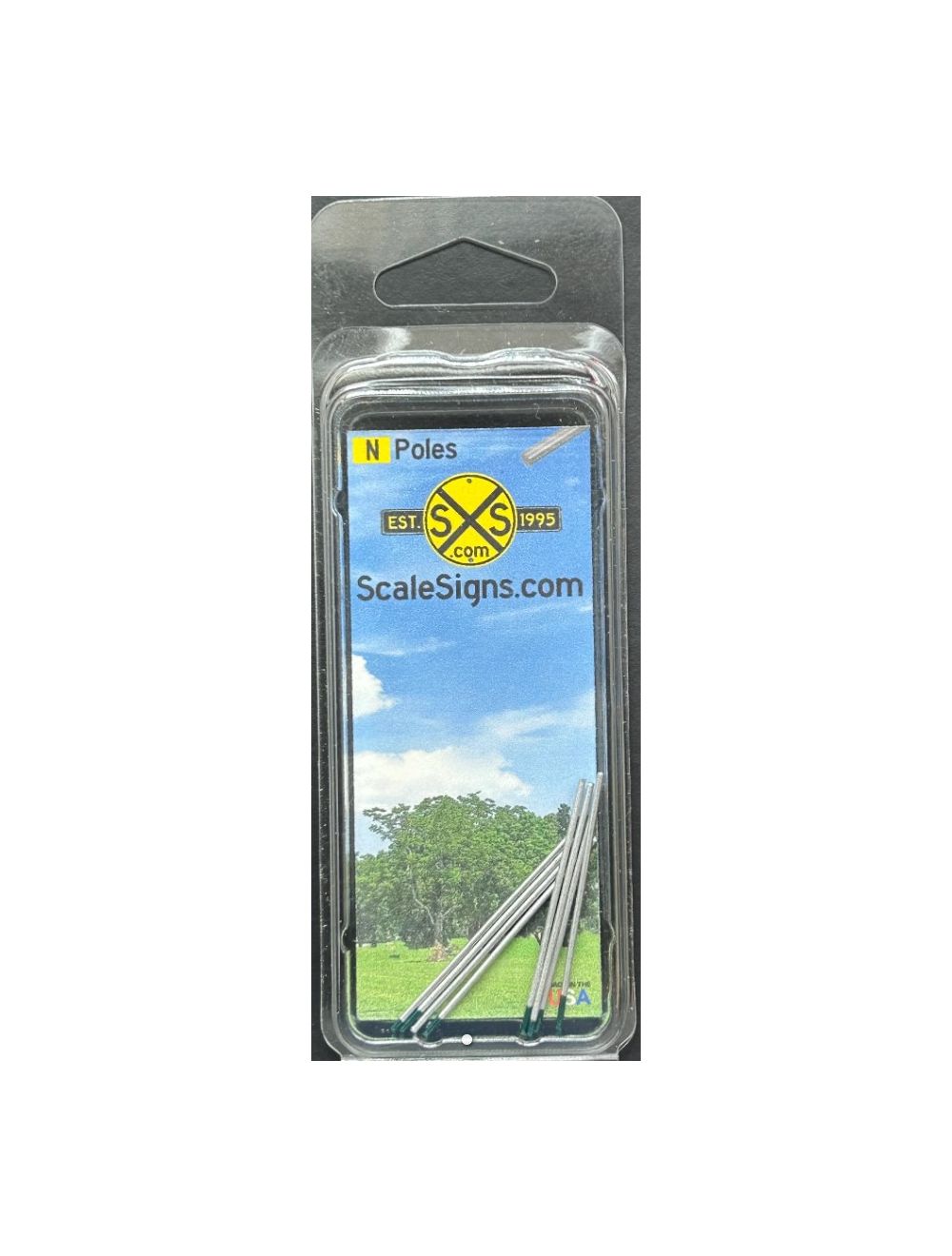 Scale Signs n1060 n silver poles, N scale