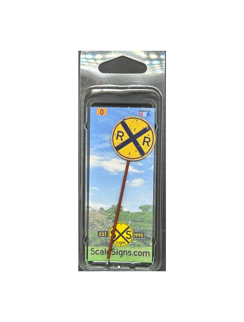 Scale Signs o2002c O scale railroad crossing sign