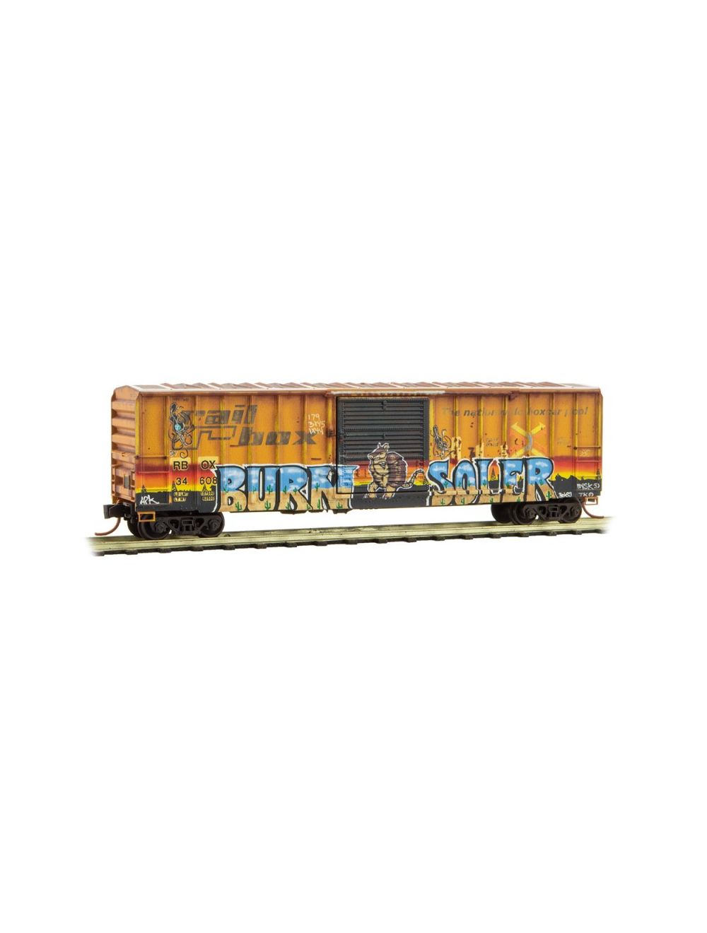 micro trains 2544015 railbox 'ozone day' graffiti