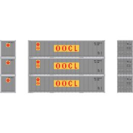 Athearn 17706 OOCL 40' container 3 pack
