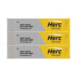 Athearn 20108 herc rentals 40' container 3pk, N