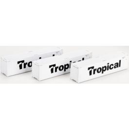 athearn 28390 tropical 40' container 3pk