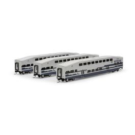 Athearn 28585 Metrolink Coach 3pk, N scale