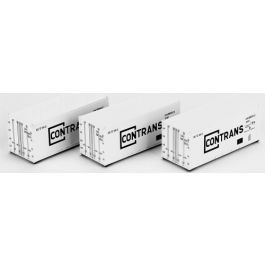 athearn 28826 contrans 20' container 3pk