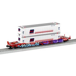 Lionel 2226572 BN husky stack w/graffiti, O scale