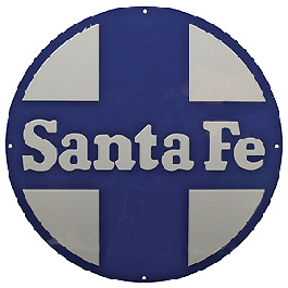 microscale 10038 santa fe metal sign