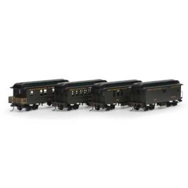 Roundhouse 16378 SP overton coach 4pk, HO
