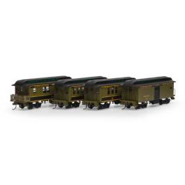 Roundhouse 16380 CN overton coach 4pk, HO scale