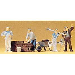 preiser 10251 bricklayers with accessories