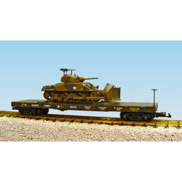 usa trains 1787 usmc flat w/sherman dozer