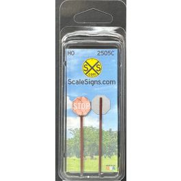 Scale Signs n2505c n scale stop sign faded, N