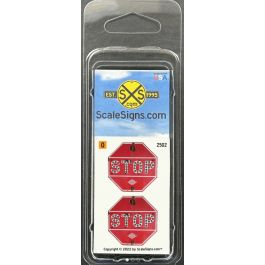 Scale Signs o2502 o scale red stop signs old, O