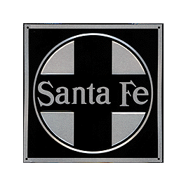 microscale 10003 santa fe metal sign